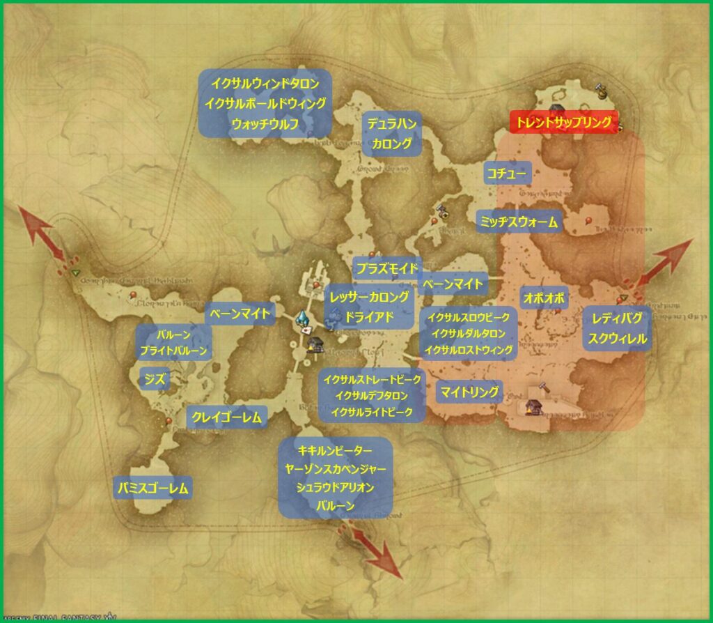 FF14モンスター図鑑 北部森林｜さにすとのインベントリ
